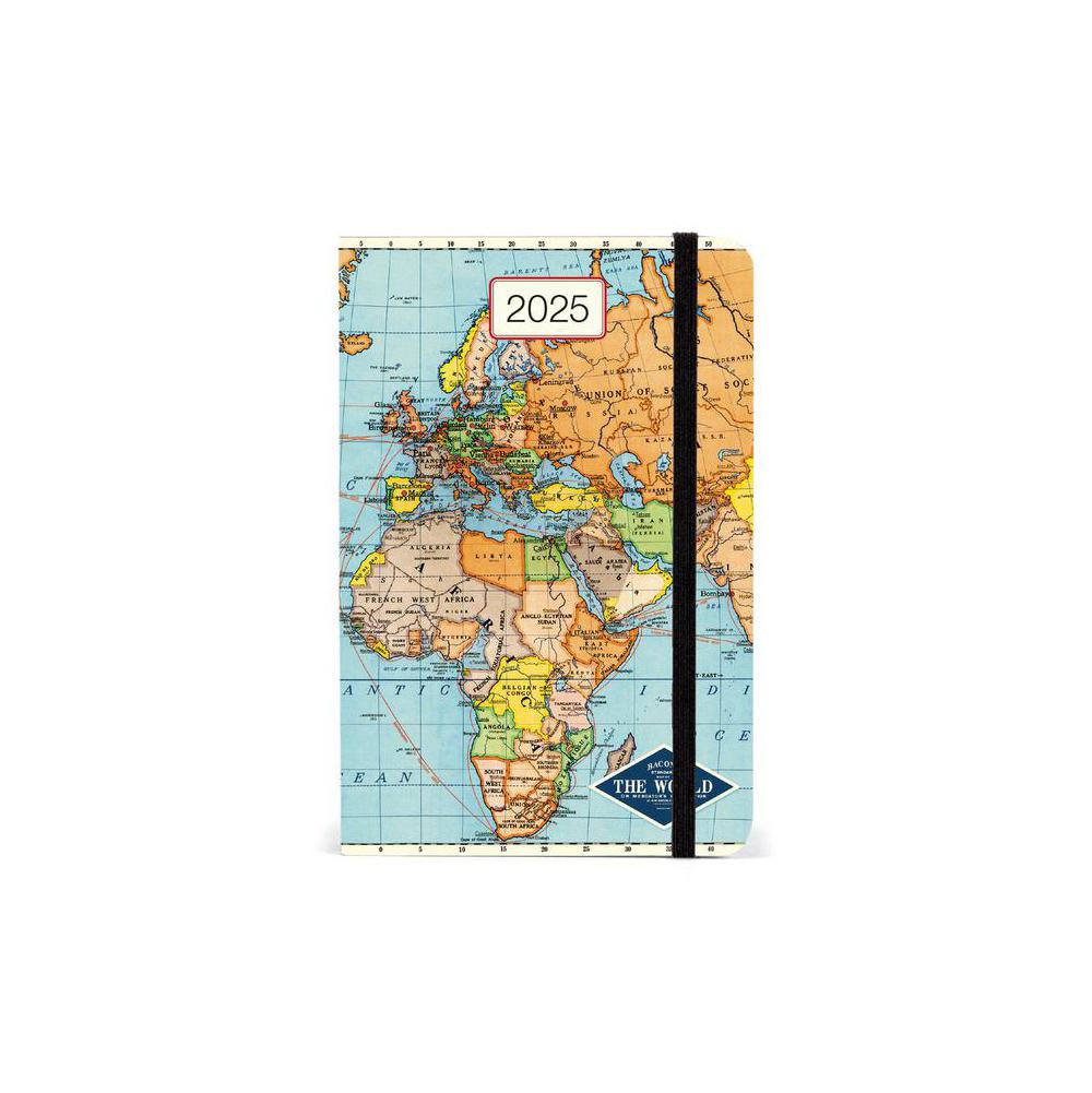 2025 Cavallini Weekly Planner Vintage Map