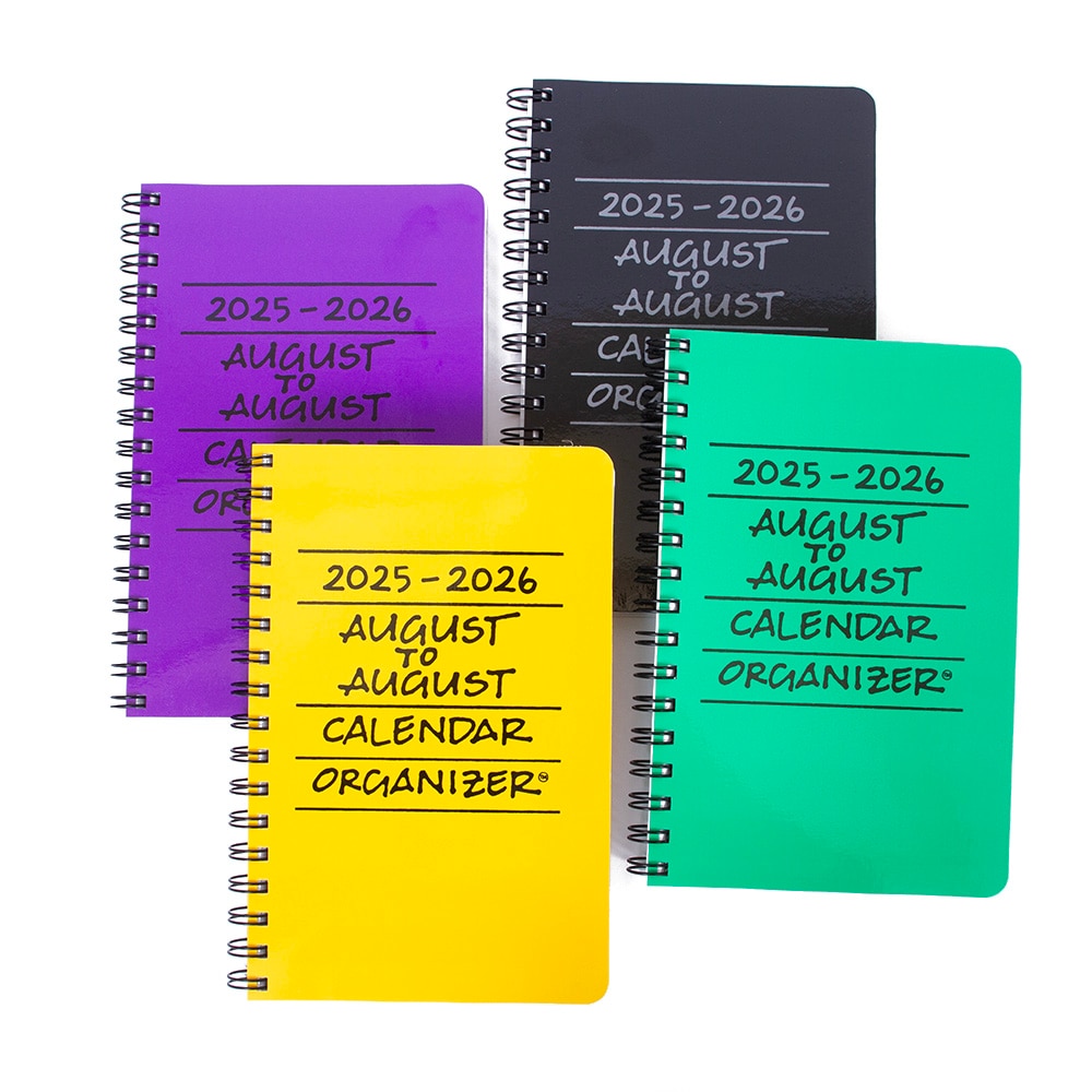 2025-2026 August to August Academic Planner (Assorted Colors)