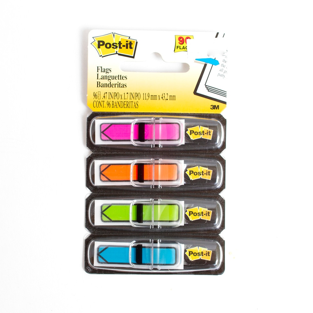 3M Post-It Arrow Flags Assorted Bright Colors 5 Count