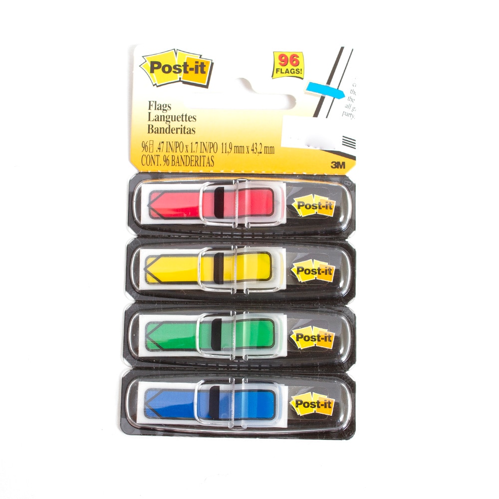 3M Post-it Arrow Flags Assorted Standard Colors 4 Count