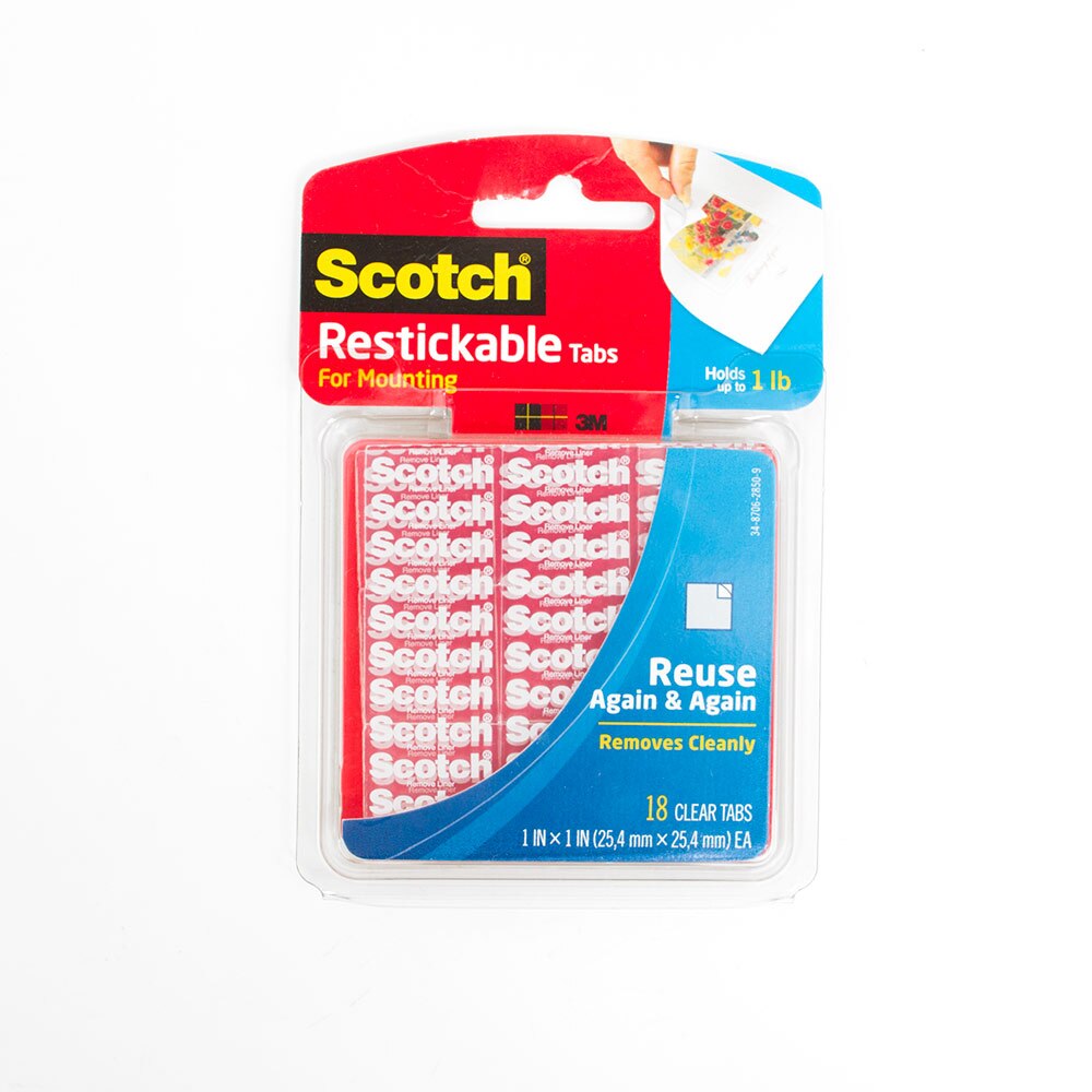 3M Scotch Reusable Mounting Tabs 18 Count