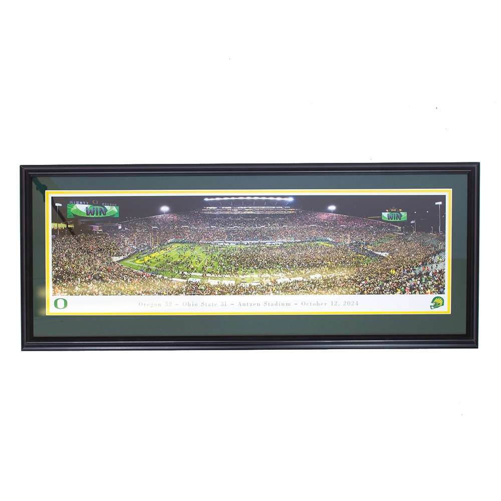 Autzen Stadium Storm the Field Panoramas 24 Deluxe Frame Poster Drop ...
