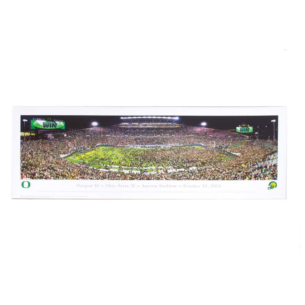 Autzen Stadium Storm the Field Panoramas 24 Tube Poster