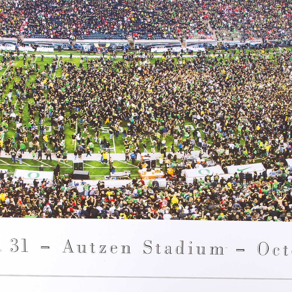 Autzen Stadium Storm the Field Panoramas 24 Tube Poster