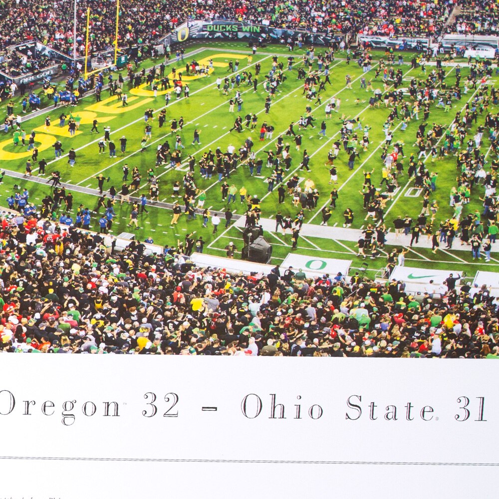 Autzen Stadium Storm the Field Panoramas 24 Tube Poster