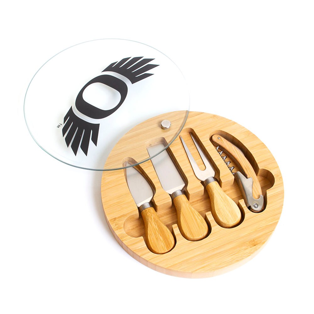 Bamboo Spirit Windsor Four Piece Black O Wings Cheese Server Set