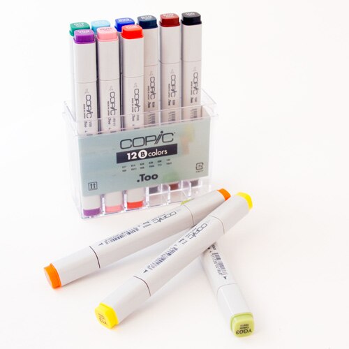 Basic Color Copic Marker Set 12 Count