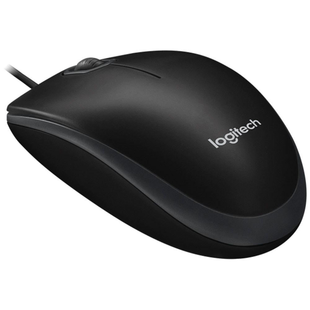 Black Logitech B100 Wired Mouse