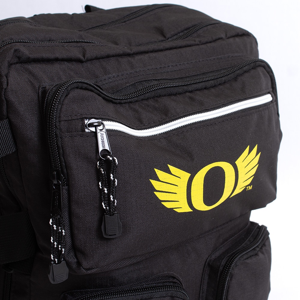 Black MCM 12"x12"x5" Ripstop Rpet Briefcase Handle Green O Wings Backpack