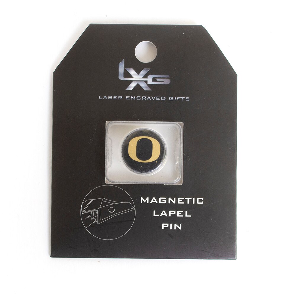 Black Matte LXG Gold Laser Engraved O Lapel Pin