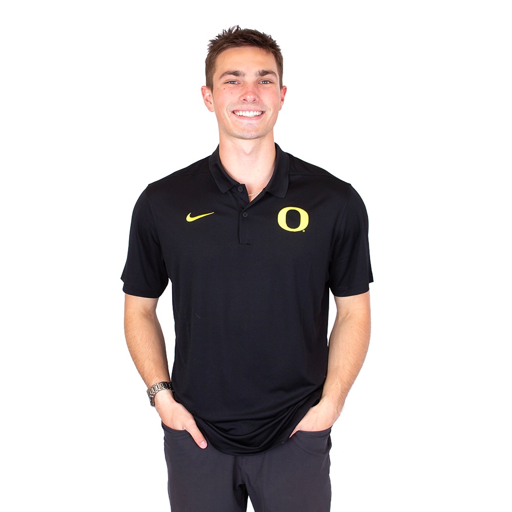 Black Nike Performance Victory Dri-FIT II 25 Left Chest O Polo