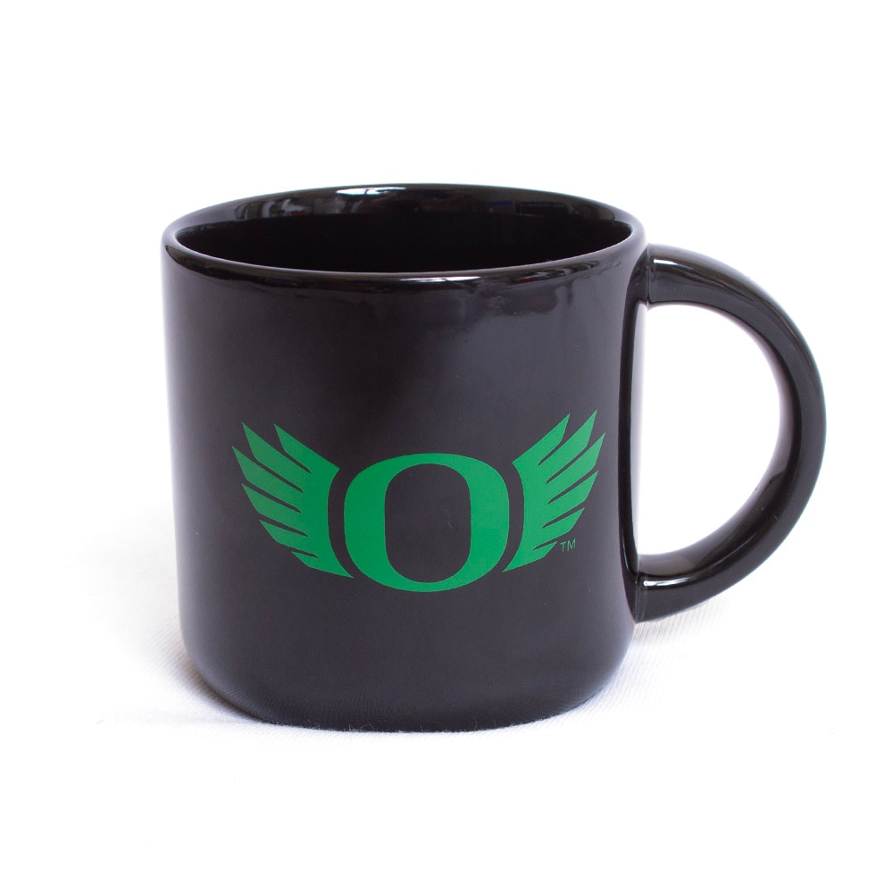 Black Spirit 14oz Classic Cafe Ceramic Green O Wing Mug