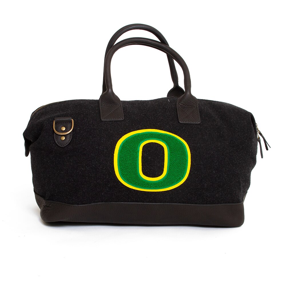 Black University Gear Wool with Leather Bottom and Handle Green ...