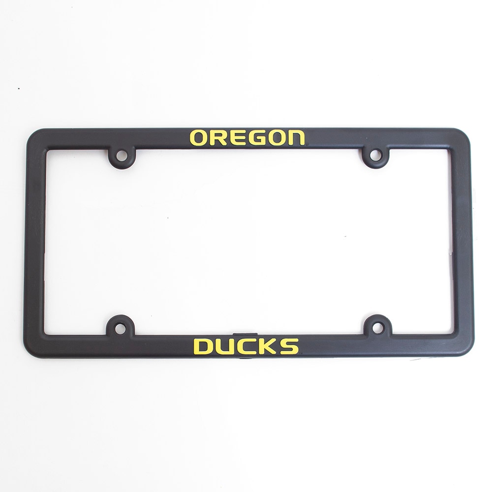 Black and Yellow OR Ducks Thin License Plate Frame