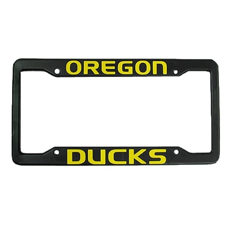 Black and Yellow Oregon Ducks License Frame
