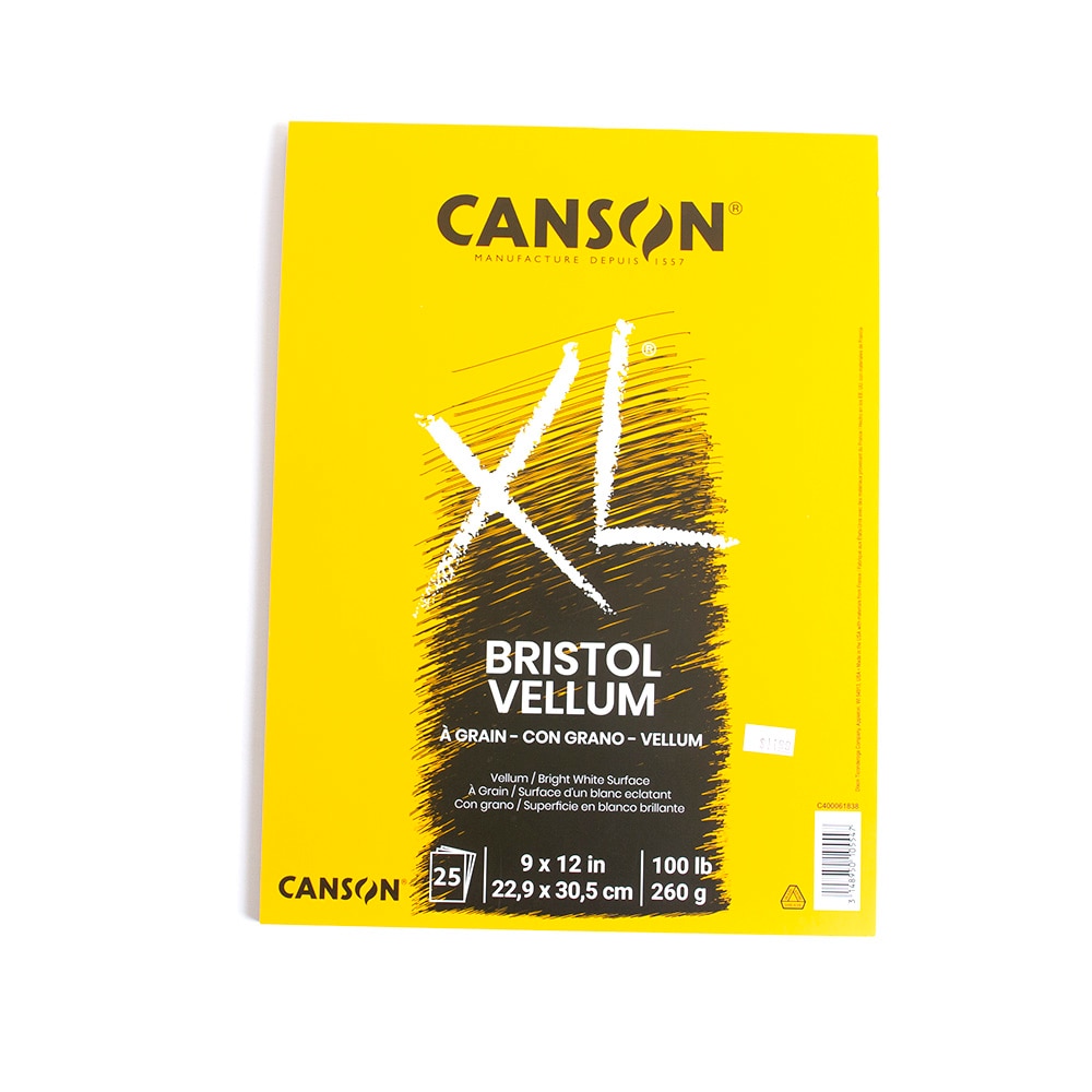 Canson XL Vellum 100# Bristol Pad 25 Sheets