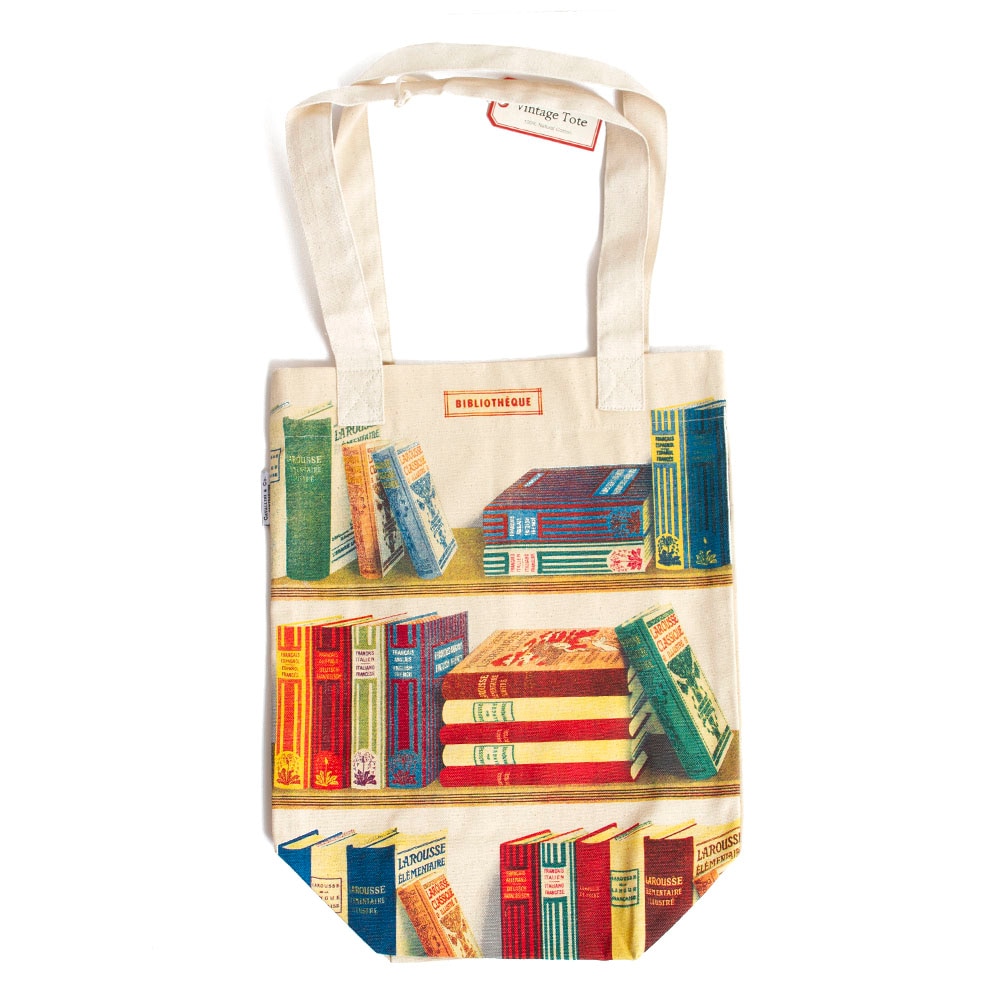Cavallini Canvas Tote Bag Library