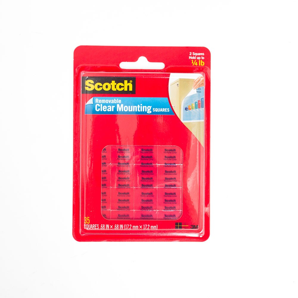 Clear 3M Mounting Removable Squares