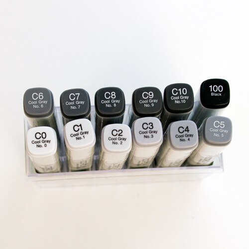 Cool Grey Copic Marker Set 12 Count