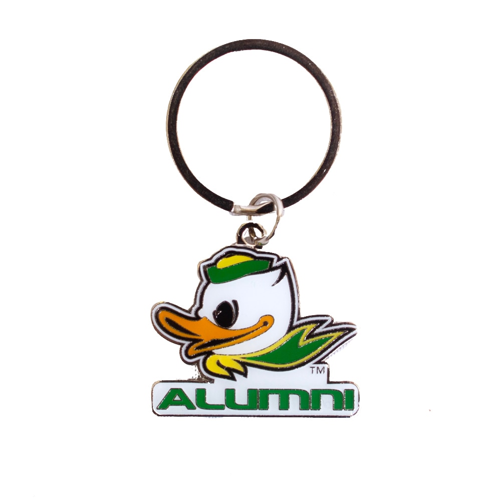 Full Color Neil Metal Custom Shape Fighting Duck & Alumni Keytag