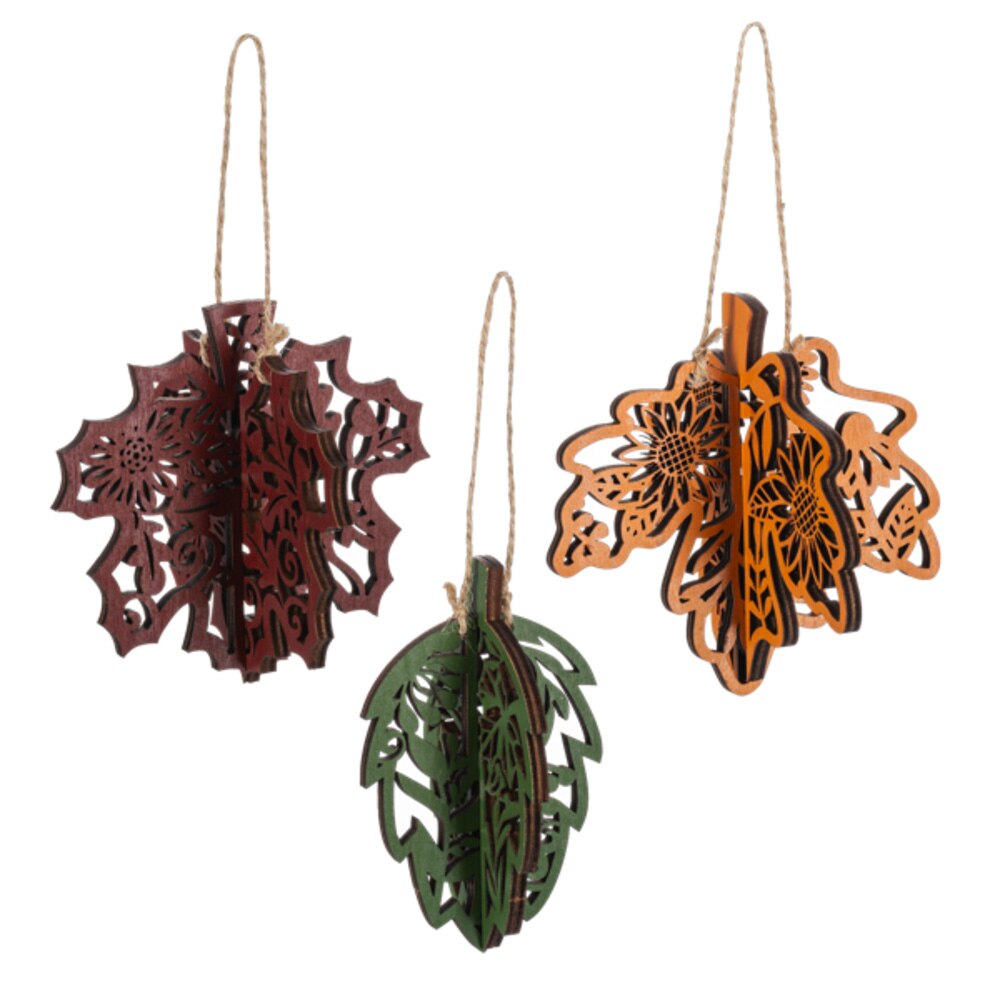 Ganz Fall Leaf Laser Cut Ornaments