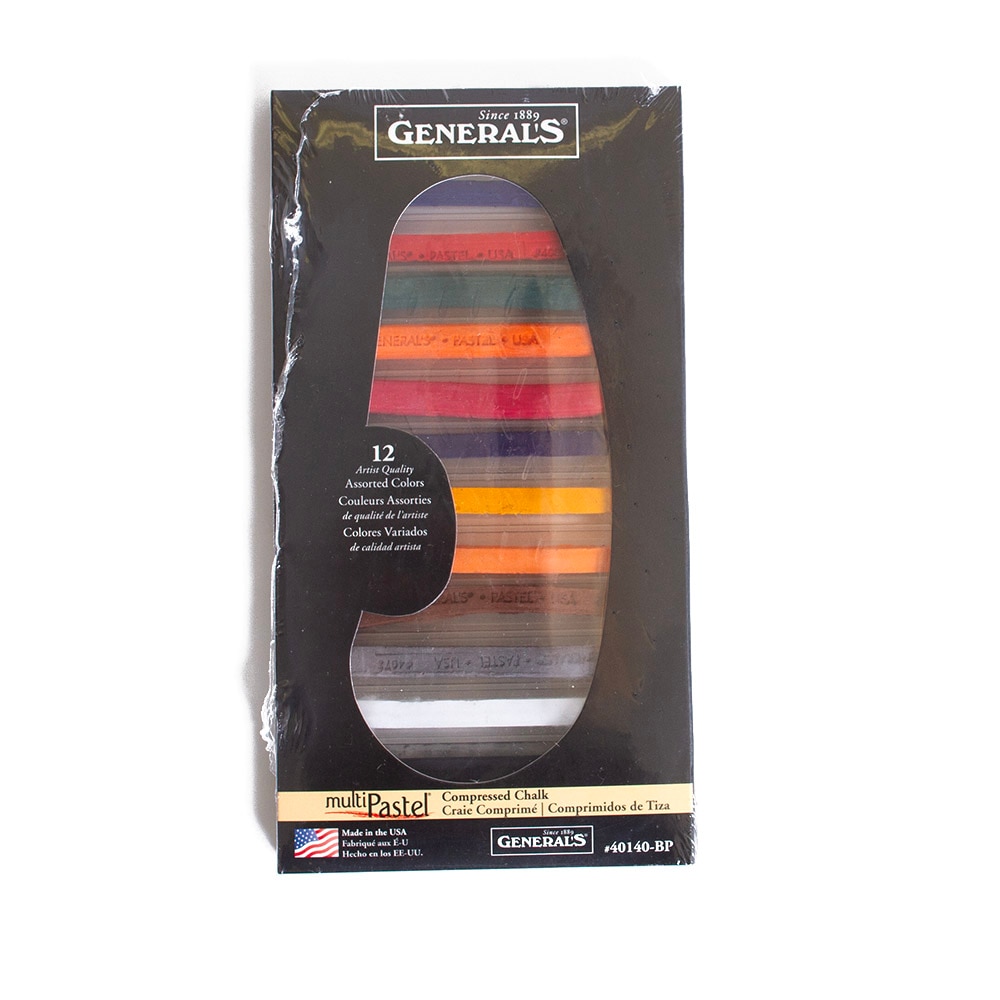 General Pencil Pastel Chalk 12 Piece Set Primary