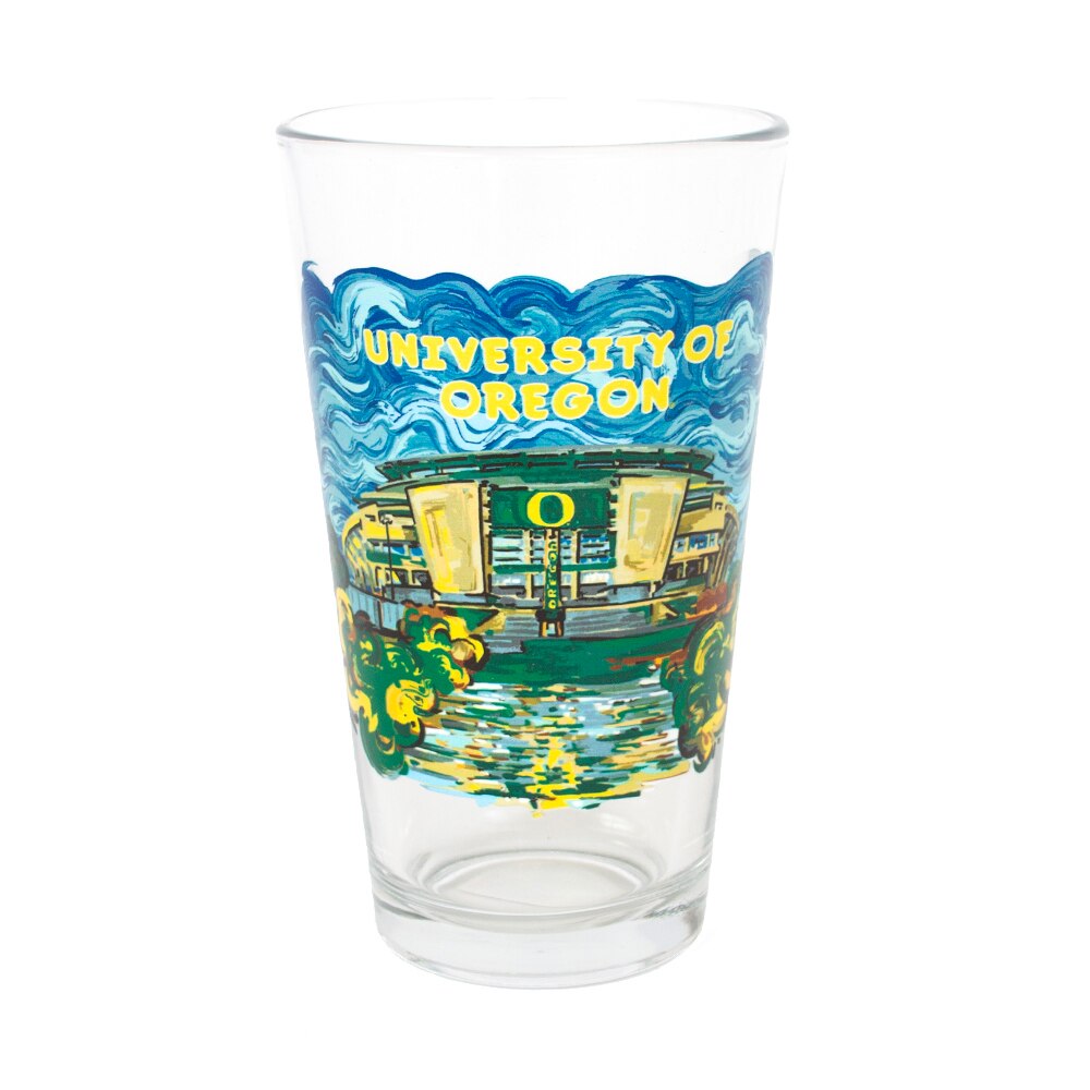 Glass Neil 16oz Justin Patten Collection Autzen Stadium Pint