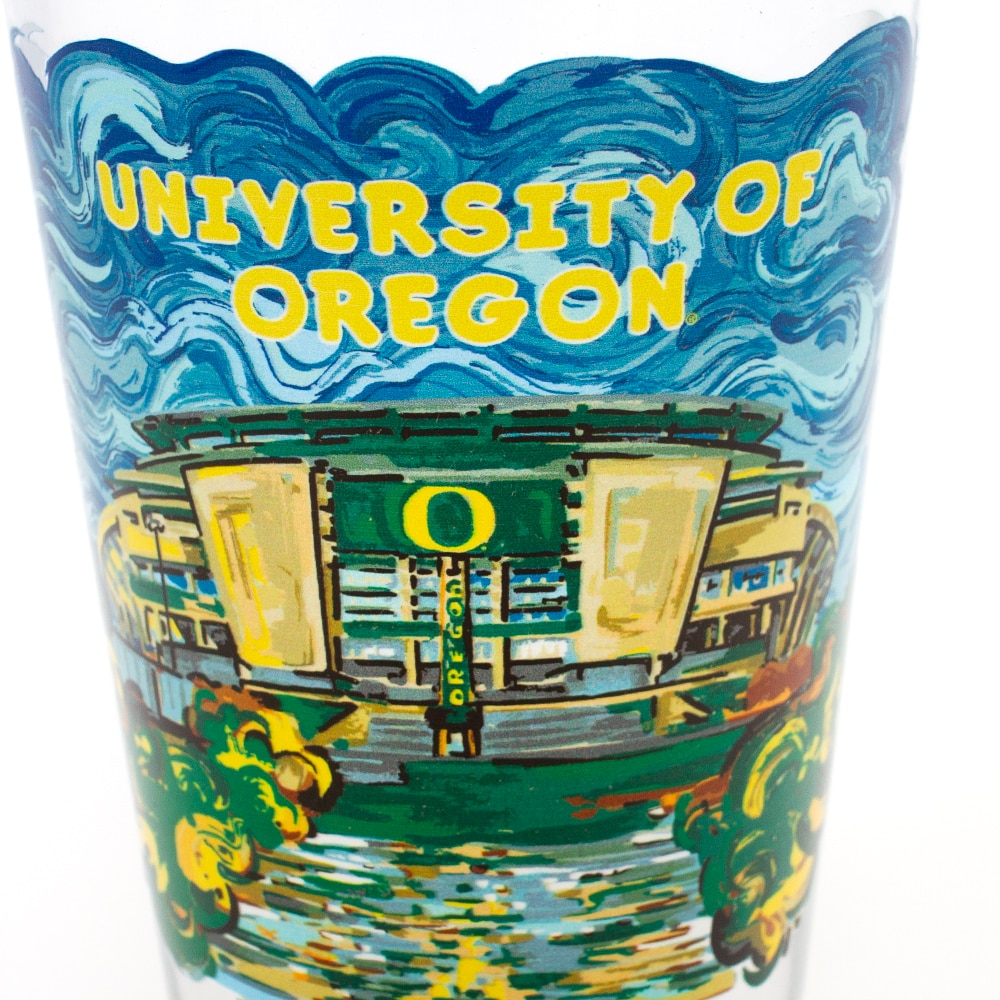 Glass Neil 16oz Justin Patten Collection Autzen Stadium Pint