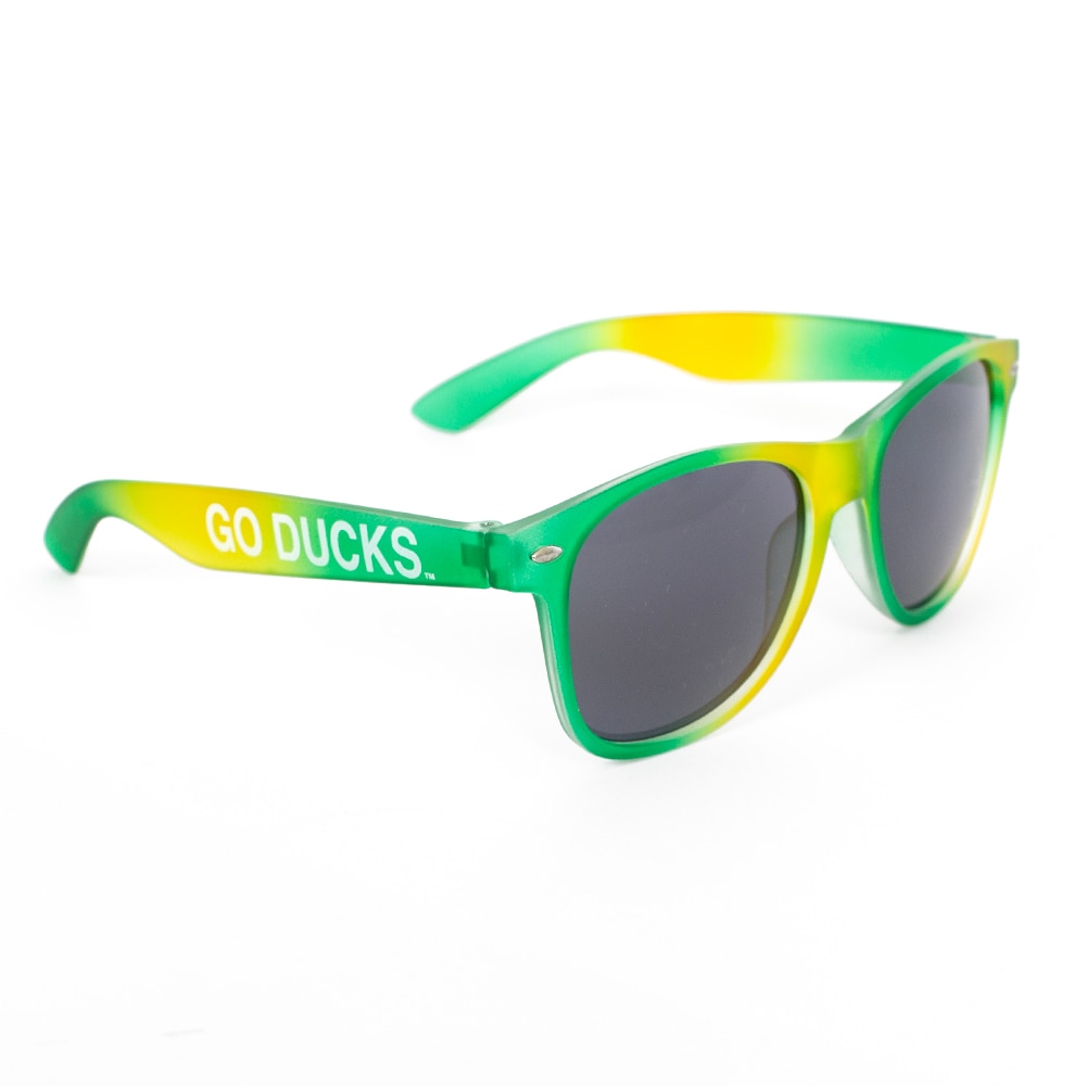 Green & Yellow Ombre Neil Mirror Lens & Soft-Feel Black Go Ducks Sunglasses