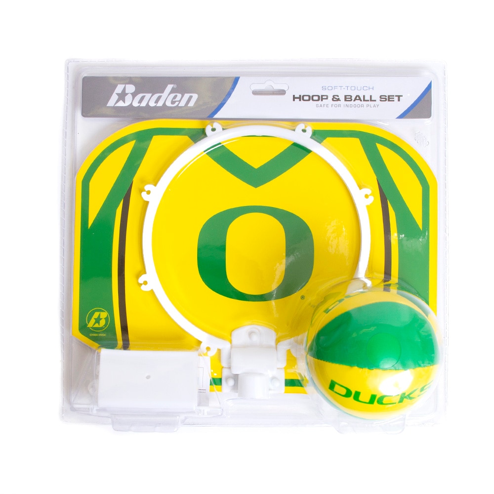 Green & Yellow Ball & Basketball Jersey on Backboard Baden Mini Soft ...