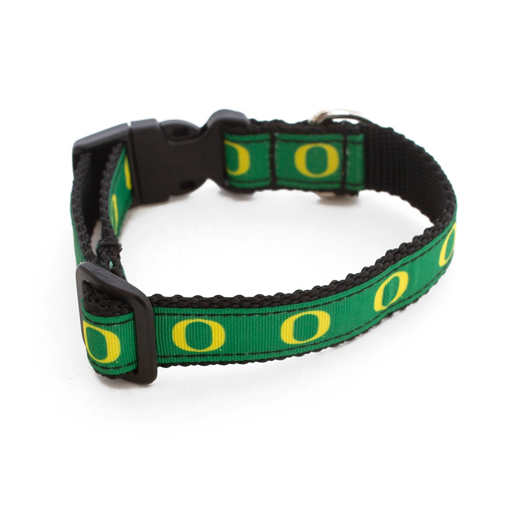 Green All Star Dog Heavy Duty Nylon Webbing Yellow O Dog Collar