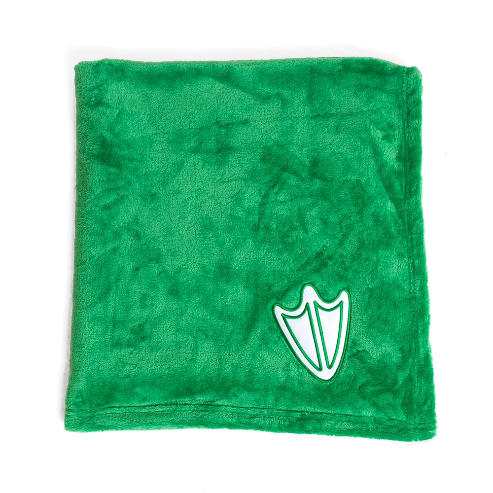 Green Know-wear Super Soft TS Fleece White Duck Footprint Baby Blanket