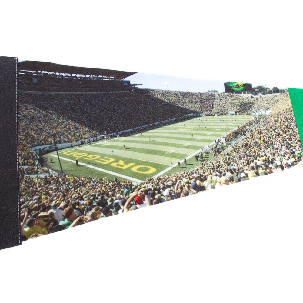 Green Neil 9"x24" Felt Picture of Autzen Stadium & O Autzen Stadium Pennant