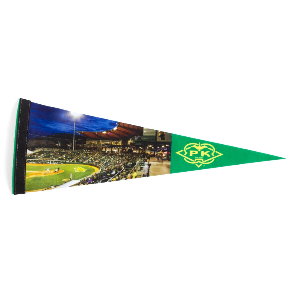 Green Neil 9"x24" Felt Picture of PK Park Stadium & Stadium Logo of PK ...
