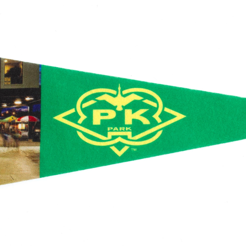 Green Neil 9"x24" Felt Picture of PK Park Stadium & Stadium Logo of PK ...