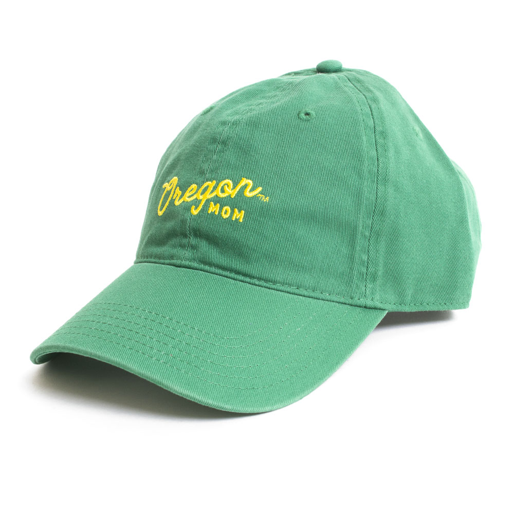 Green Richardson R55 Cotton Canvas Yellow Script Oregon Mom Adjustable Hat