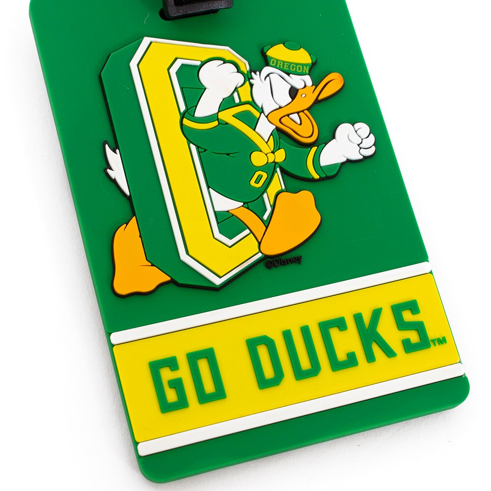Green Wincraft PVC Rubberized 25 DTO & Go Ducks Bag Tag