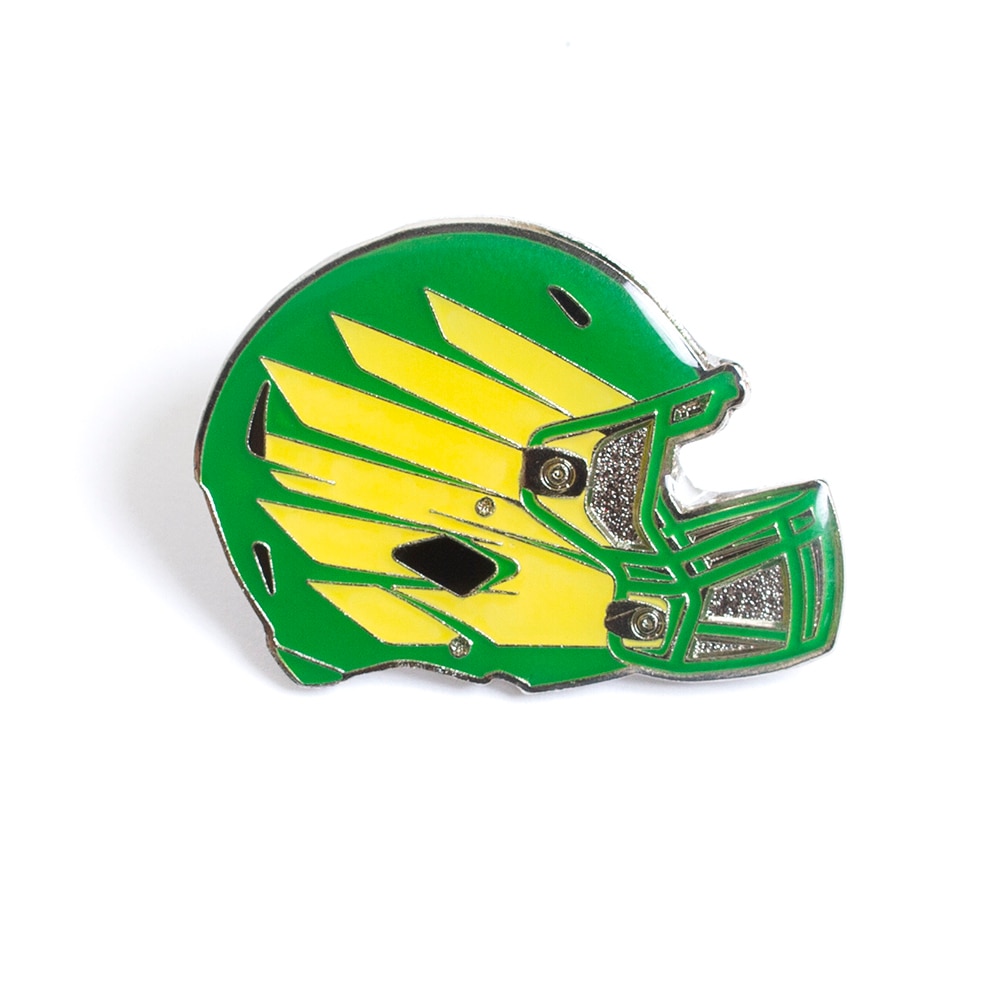 Green with Yellow Wings Aminco Full Color Helmet Metal Lapel Pin
