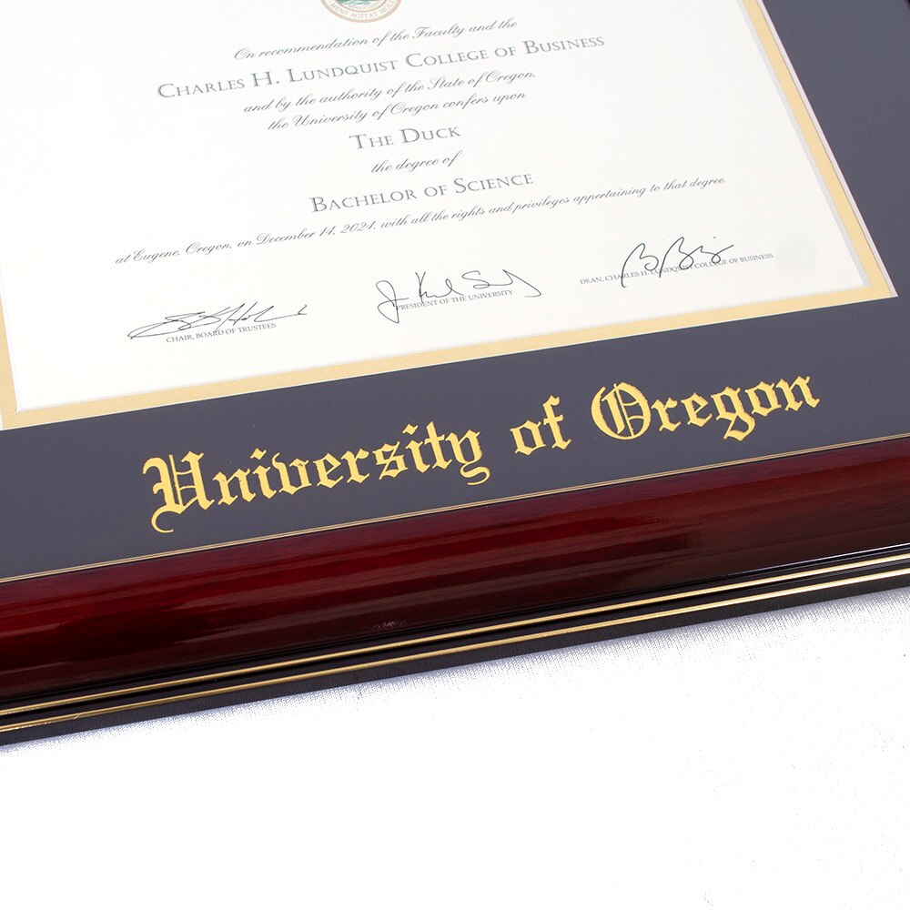 Josten's Diploma Frame Classic Mahogany Gold Foil Seal