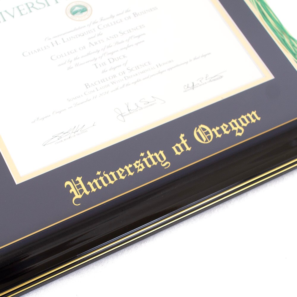 Josten's Diploma Tassel Frame Classic Black Gold Foil Seal