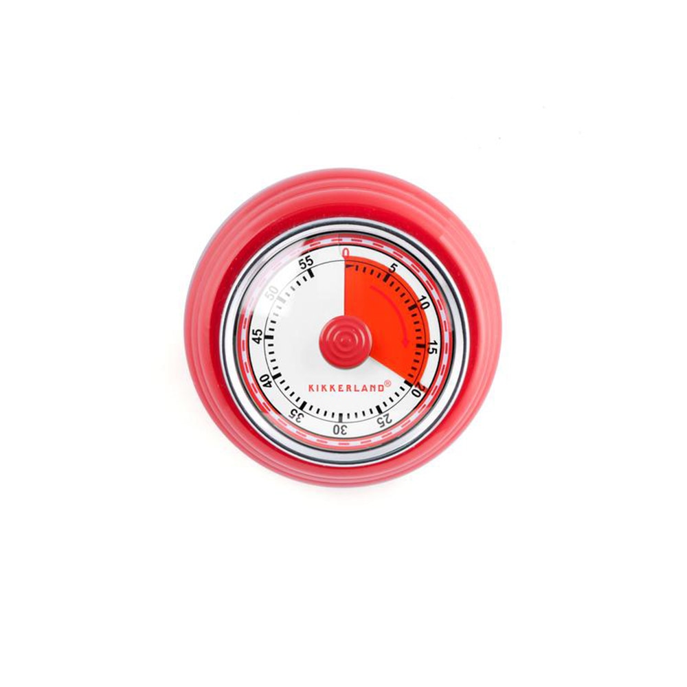 Kikkerland Magnetic Kitchen Timer Red