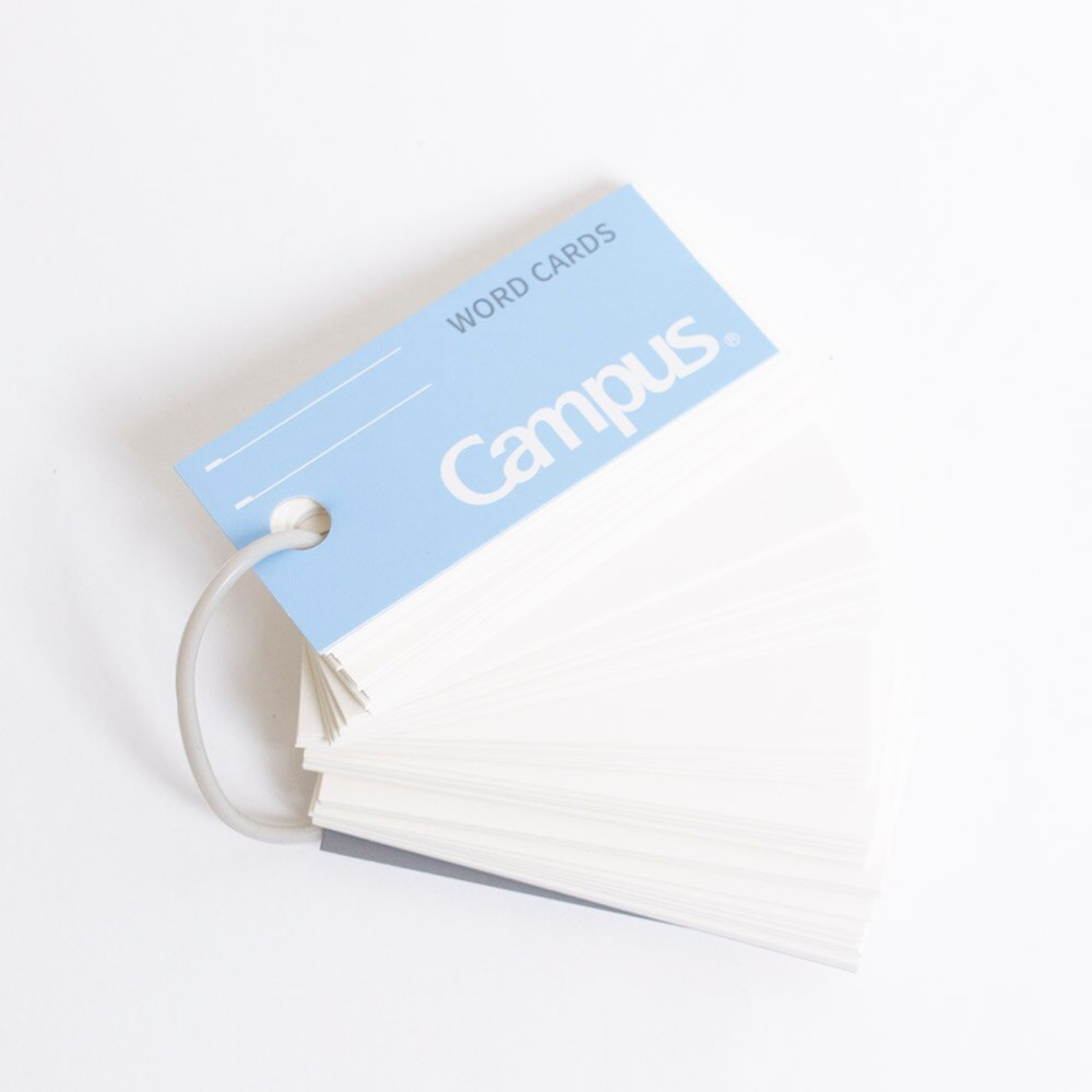Kokuyo Word Cards with Band Blue