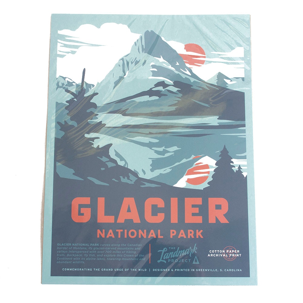 Landmark Project 12"x16" Poster Glacier National Park