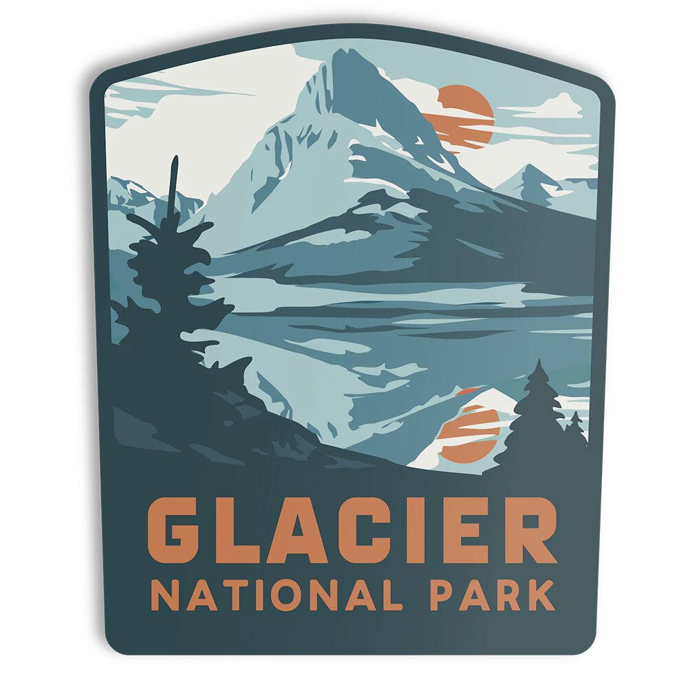 Landmark Project Vinyl Sticker Glacier National Park