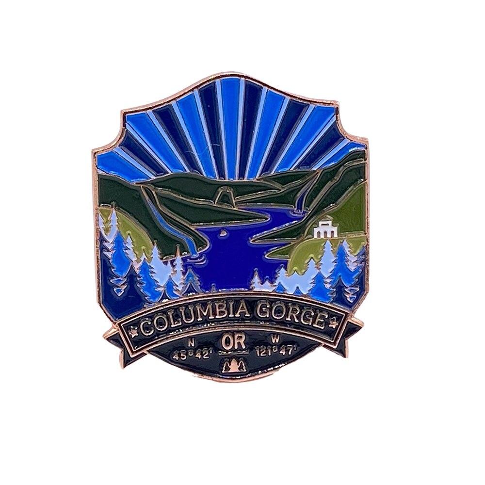 Landmarks Unlimited Enamel Pin Columbia Gorge