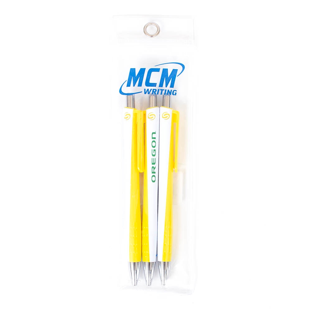 MCM Souvenir TFW Oregon (Yellow/White Barrel with Green Imprint) 3 Pen Set