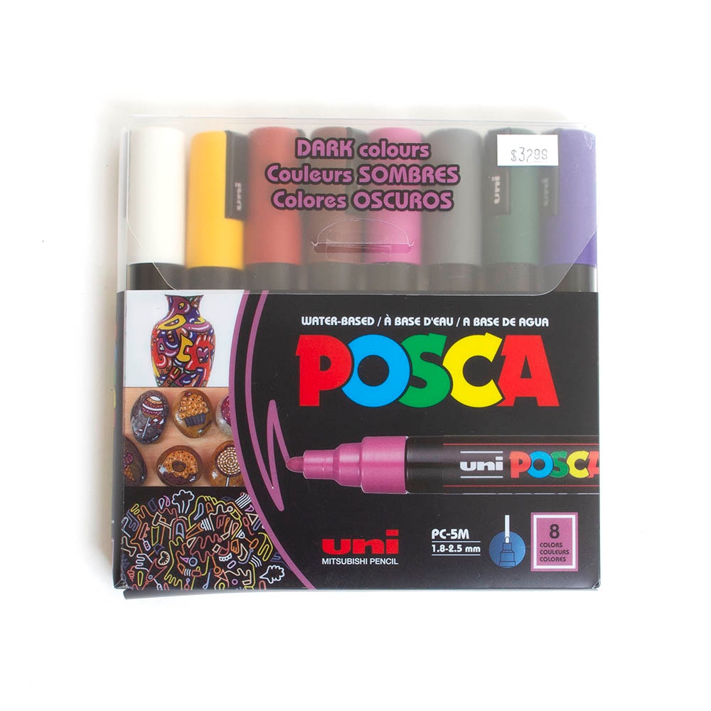 POSCA Paint Marker 8-Color Set - Dark Colours