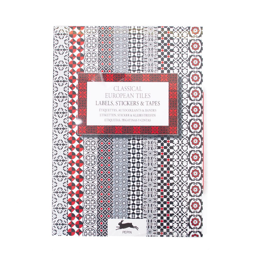 Pepin Press Label, Sticker & Tape Book Classical European Tiles