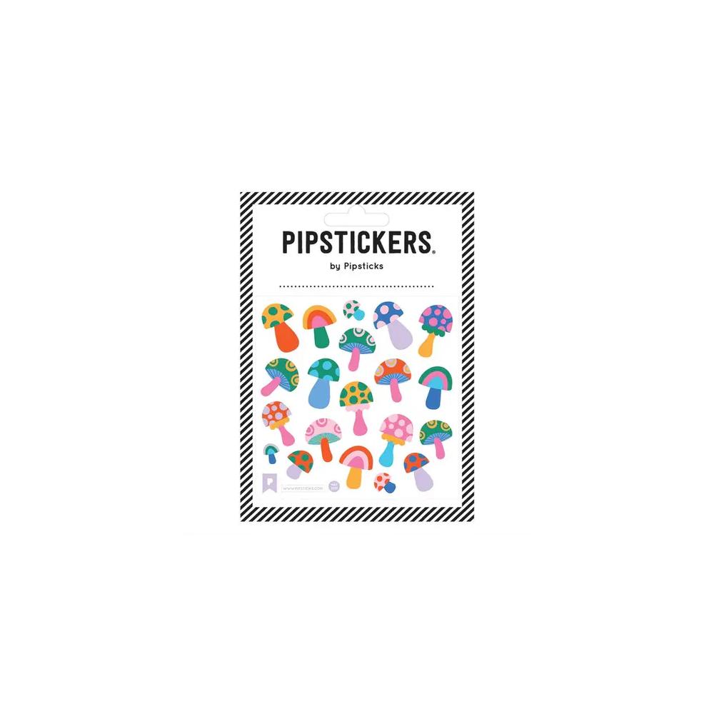 Pipstickers 4"x4" Stickers Fuzzy Mushrooms