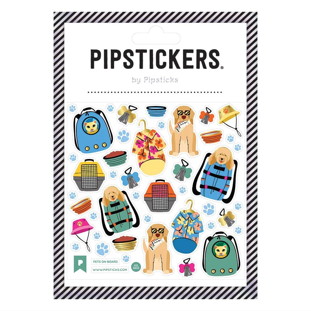 Pipstickers 4"x4" Stickers Pets on Board